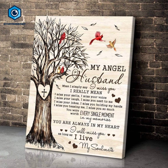 My Angel Husband Cardinal Canvas Wall Art Home Decor Canvas - Etsy
