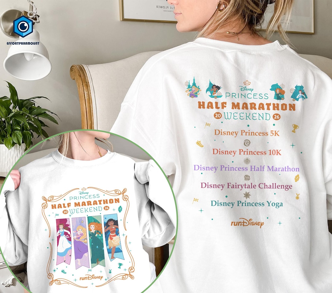 Two-sided Run Disneyland Princess Half Marathon Weekend 2026 Shirt ...
