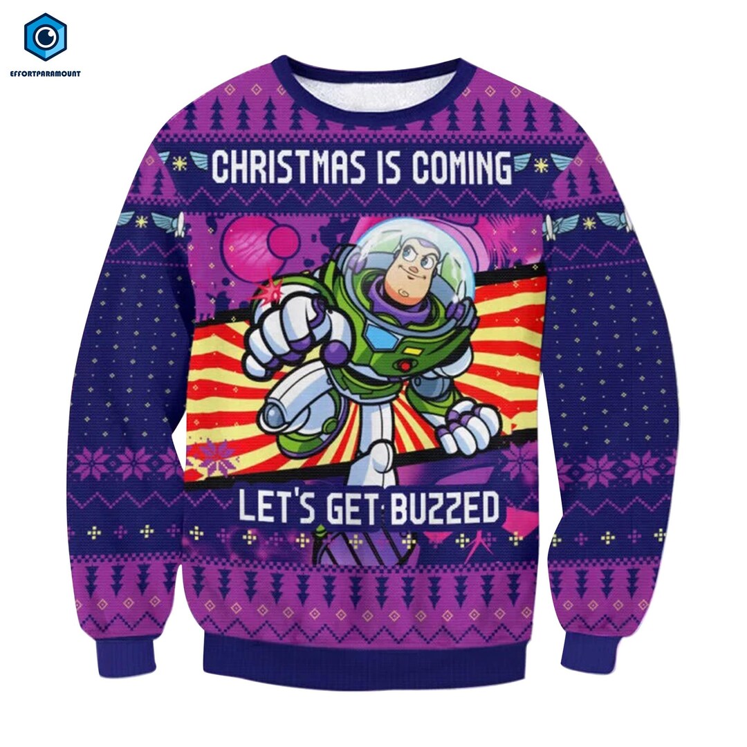 Buzz Lightyear Toy Story Ugly Christmas Sweater, Christmas is Coming ...