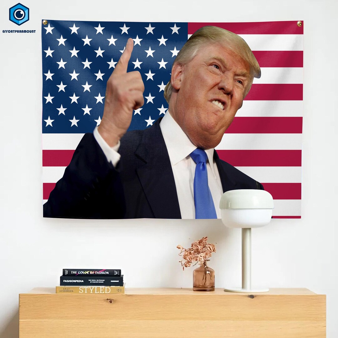 Trump 2026 Tapestry American Flag, Maga Gift, Funny Gift for Him Her ...