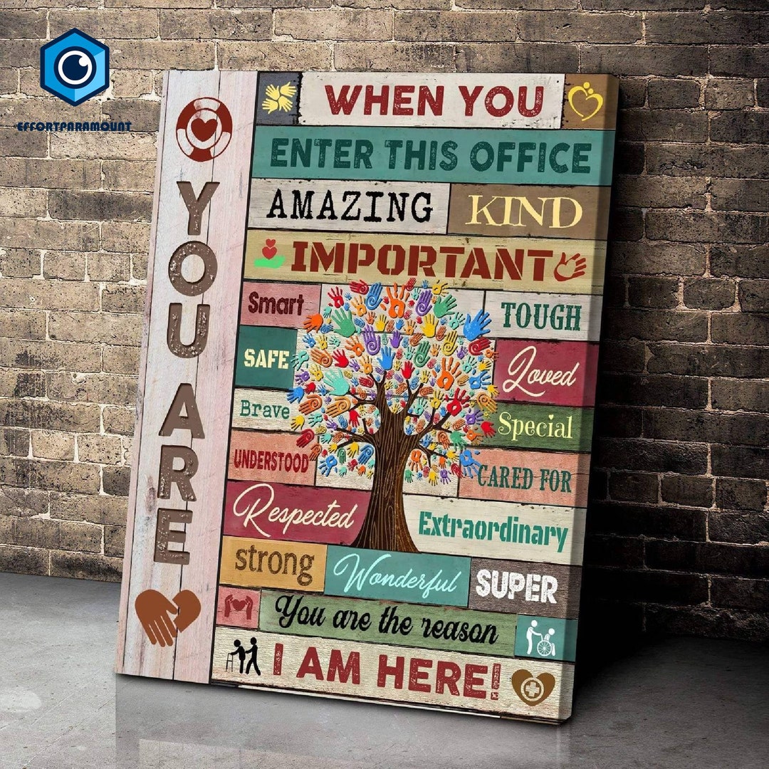 When You Enter This Office Social Worker Canvas Wall Art Wall Decor ...