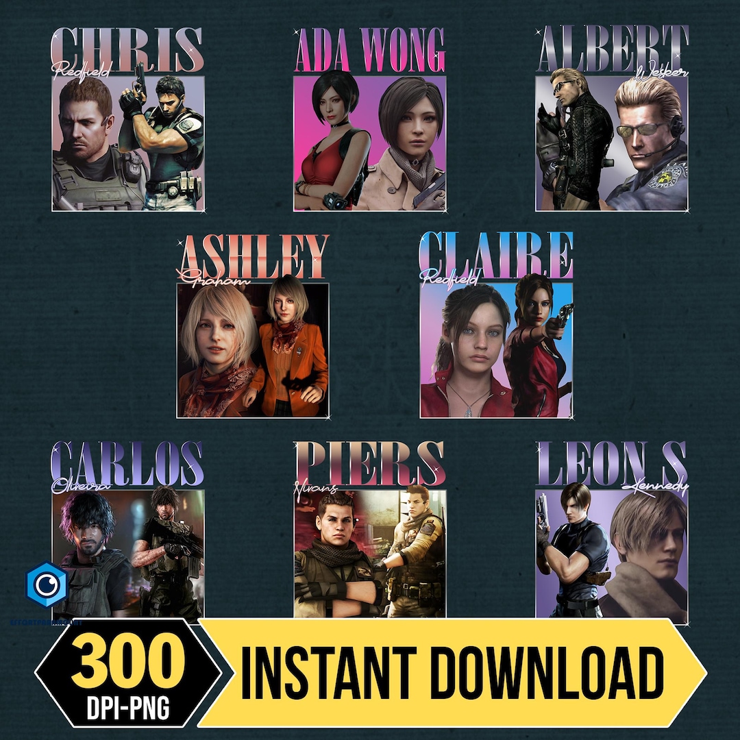 Resident Evil 4 Vintage Homage Bundle PNG, Resident Evil Png,resident ...