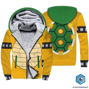 Bowser 3D All Over Print Hoodie, Bowser Costume Shirt, Super Mario Bros ...