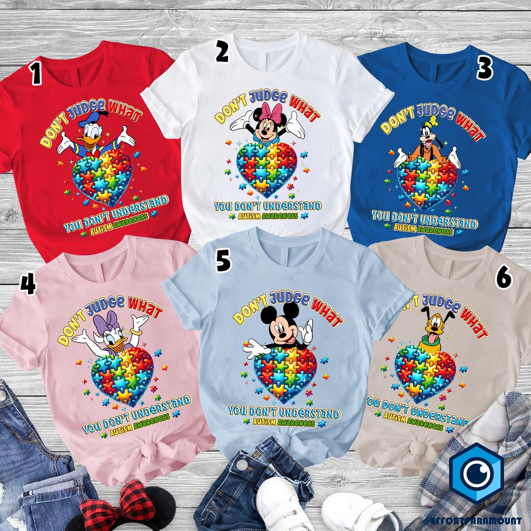 Mickey and Friends Autism Puzzle Shirt, Autism Squad Shirt, Mickey ...
