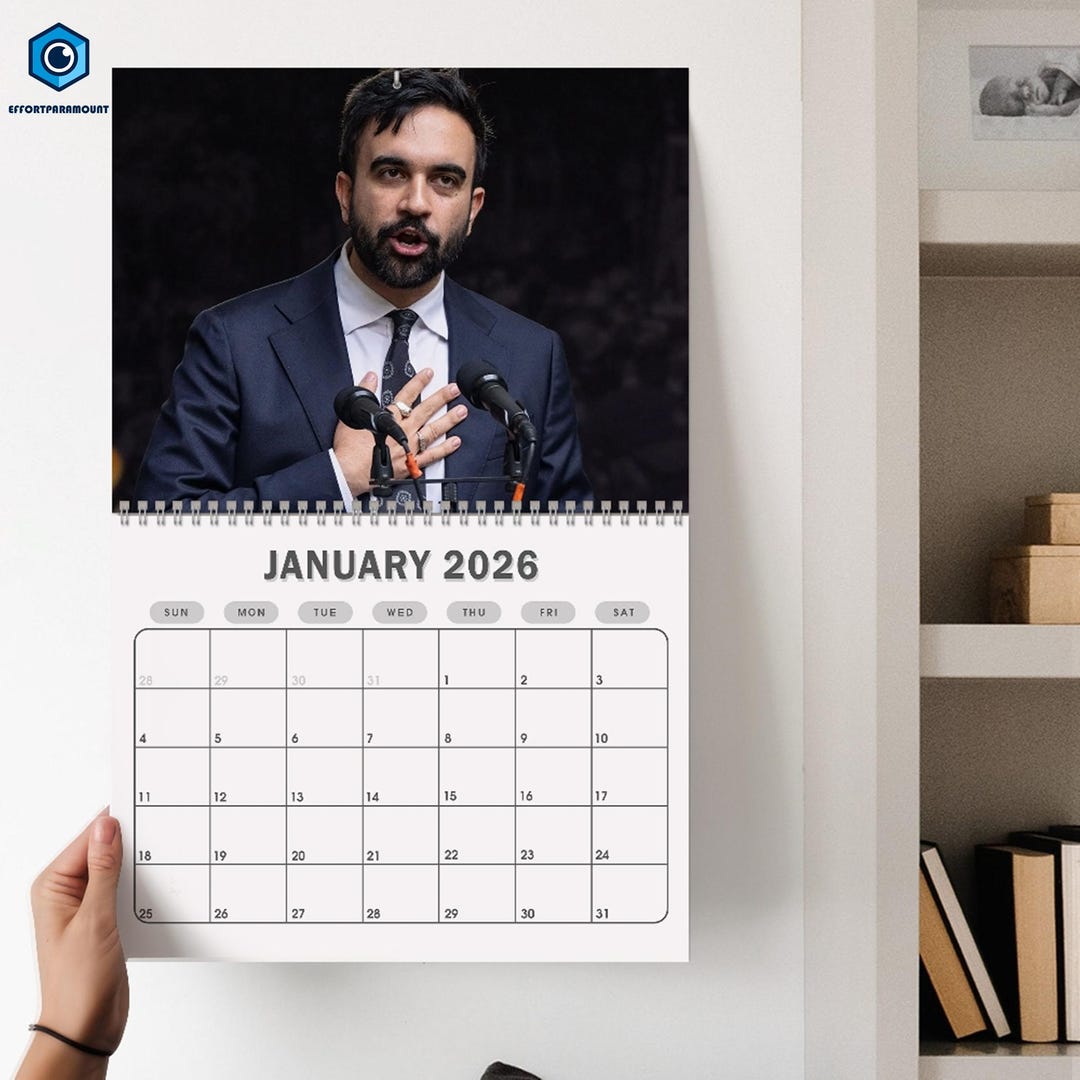 Zohran Mamdani NYC Mayor 2026 Calendar | Turn the Volume up Calendar ...