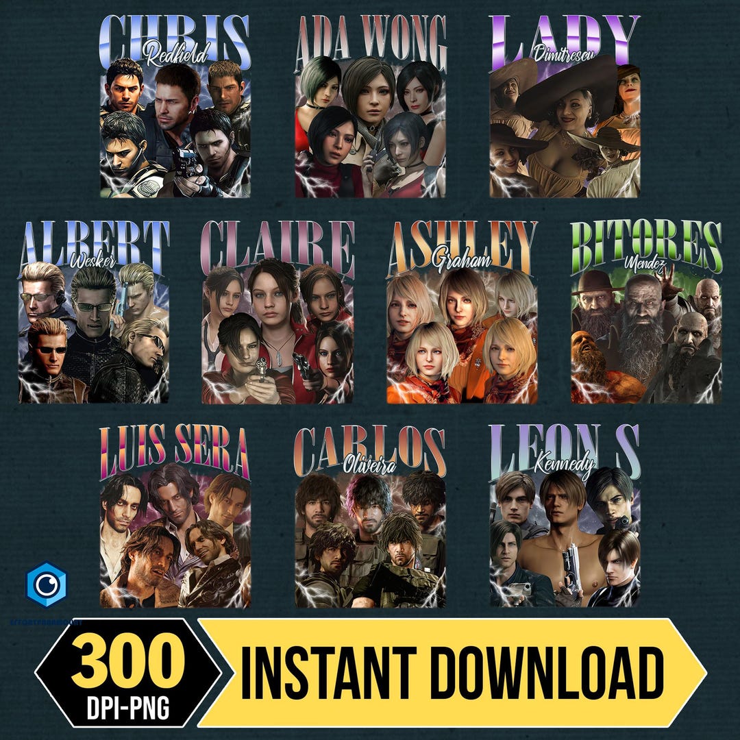 10+ Design Resident Evil 4 Homage Vintage Png Bundle, Vintage 90s ...