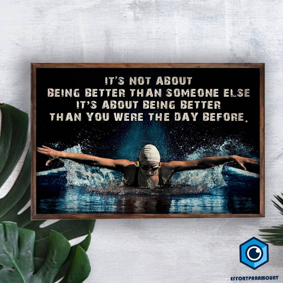 Swimming Poster Swimmers Sports Poster Swimming Girl Being - Etsy