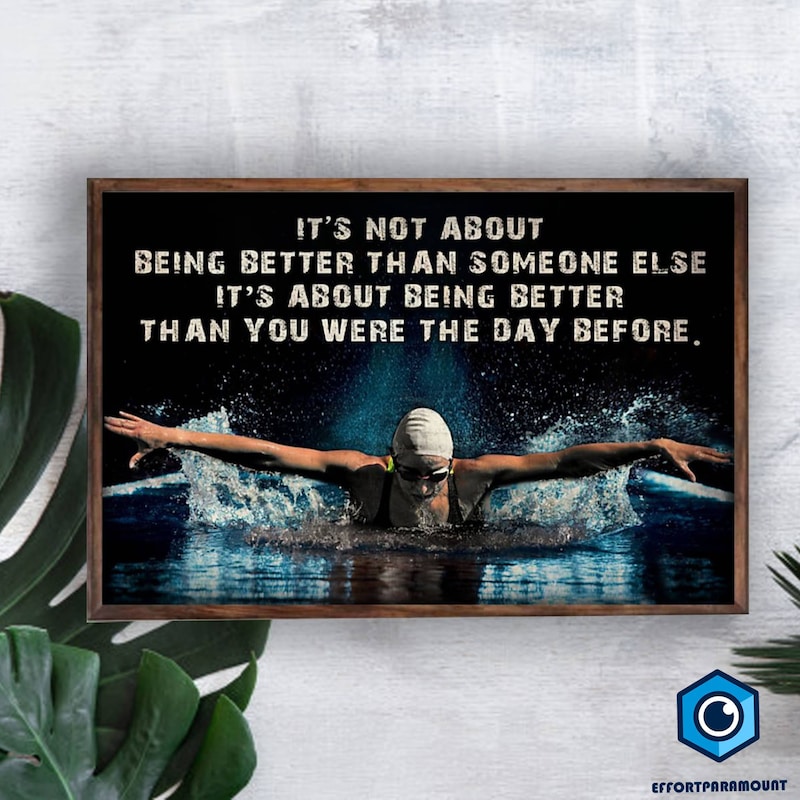 Swimming Poster - Etsy