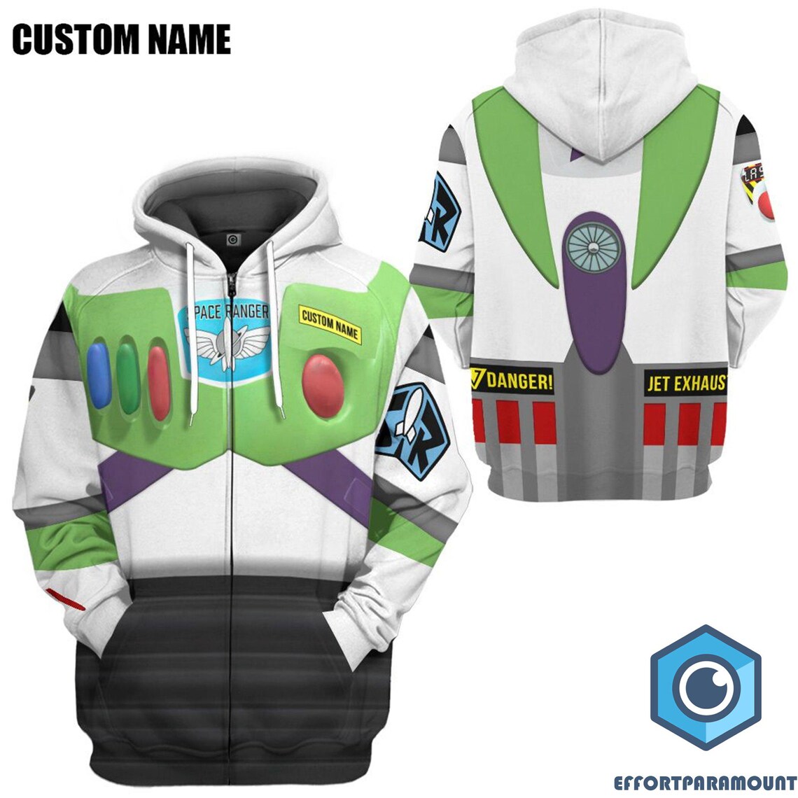 Personalized Toy Story Buzz Lightyear Full Over Print Hoodie, Space ...