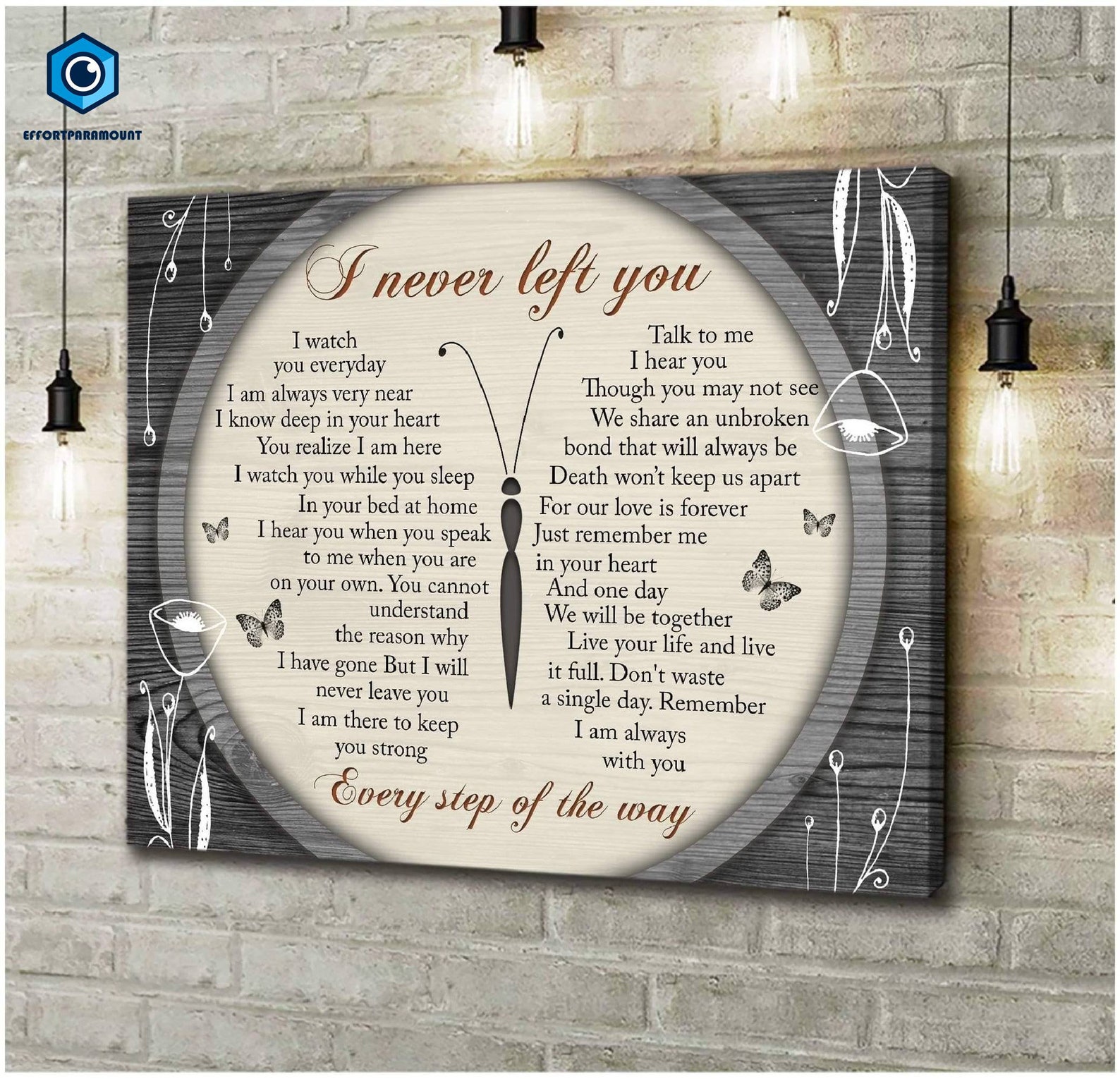 I Never Left You Poems Butterfly Canvas Wall Art Home Decor - Etsy UK