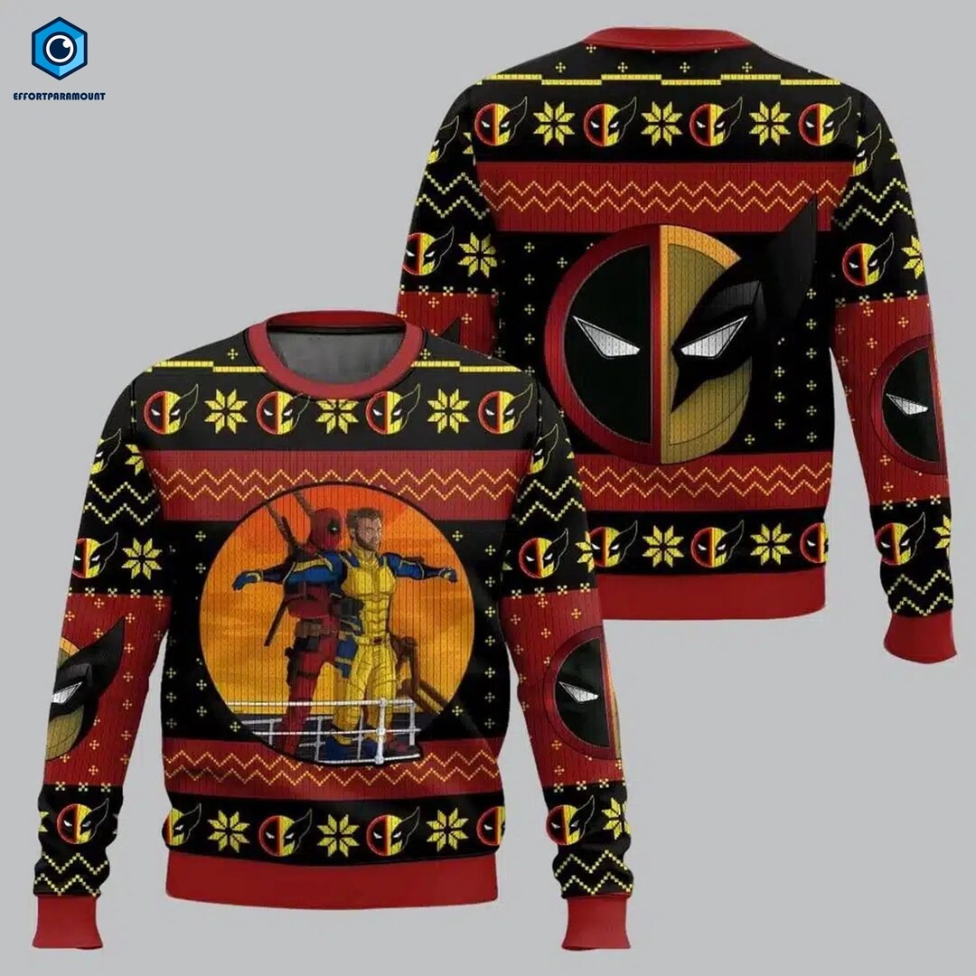 Deadpool and Wolverine Ugly Sweater Christmas, Deadpool 3 Sweater ...
