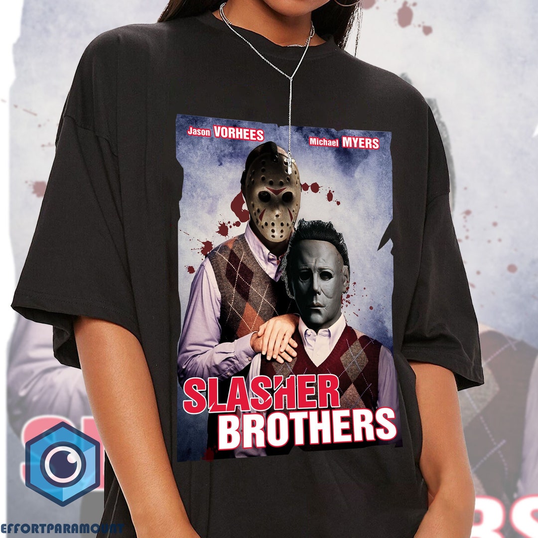 Michael Myers and Jason Voorhees Slasher Brothers Funny Shirts, Horror ...