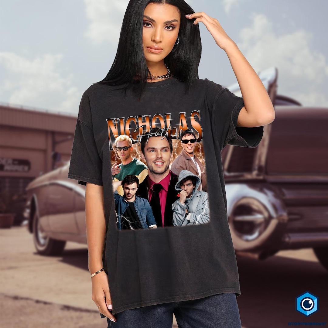 Nicholas Hoult 90's Vintage Style Tshirt, Nicholas Hoult Tees, Nicholas ...