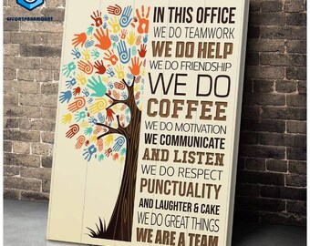 In This Office We Are A Team Canvas Wall Art Home Decor Canvas | Etsy