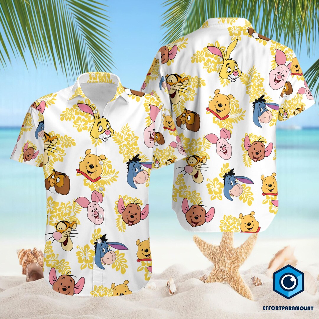 Winnie the Pooh Hawaiian Shirt, Pooh and Friends Tropical Hawaii Shirt ...