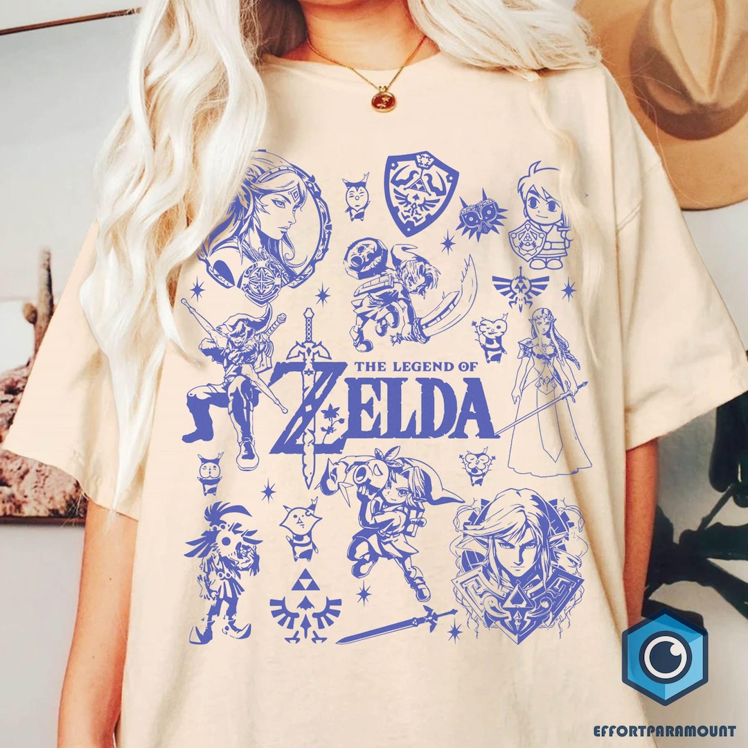 The Legend of Zelda Doodle Art Shirt Legend of Zelda Classic Nes Title ...