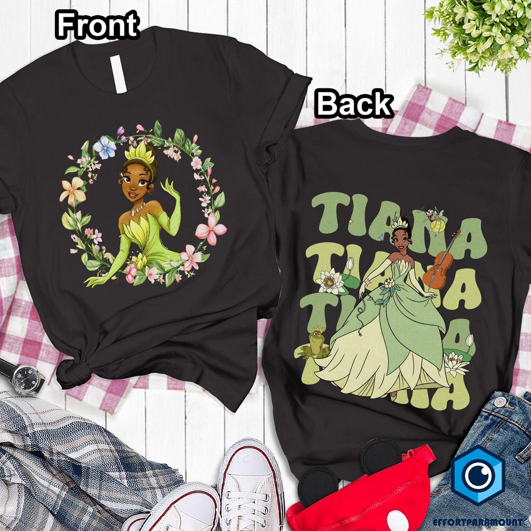Princess Tiana Two-sided Shirt, Disneyland Princess Shirt, Princess ...