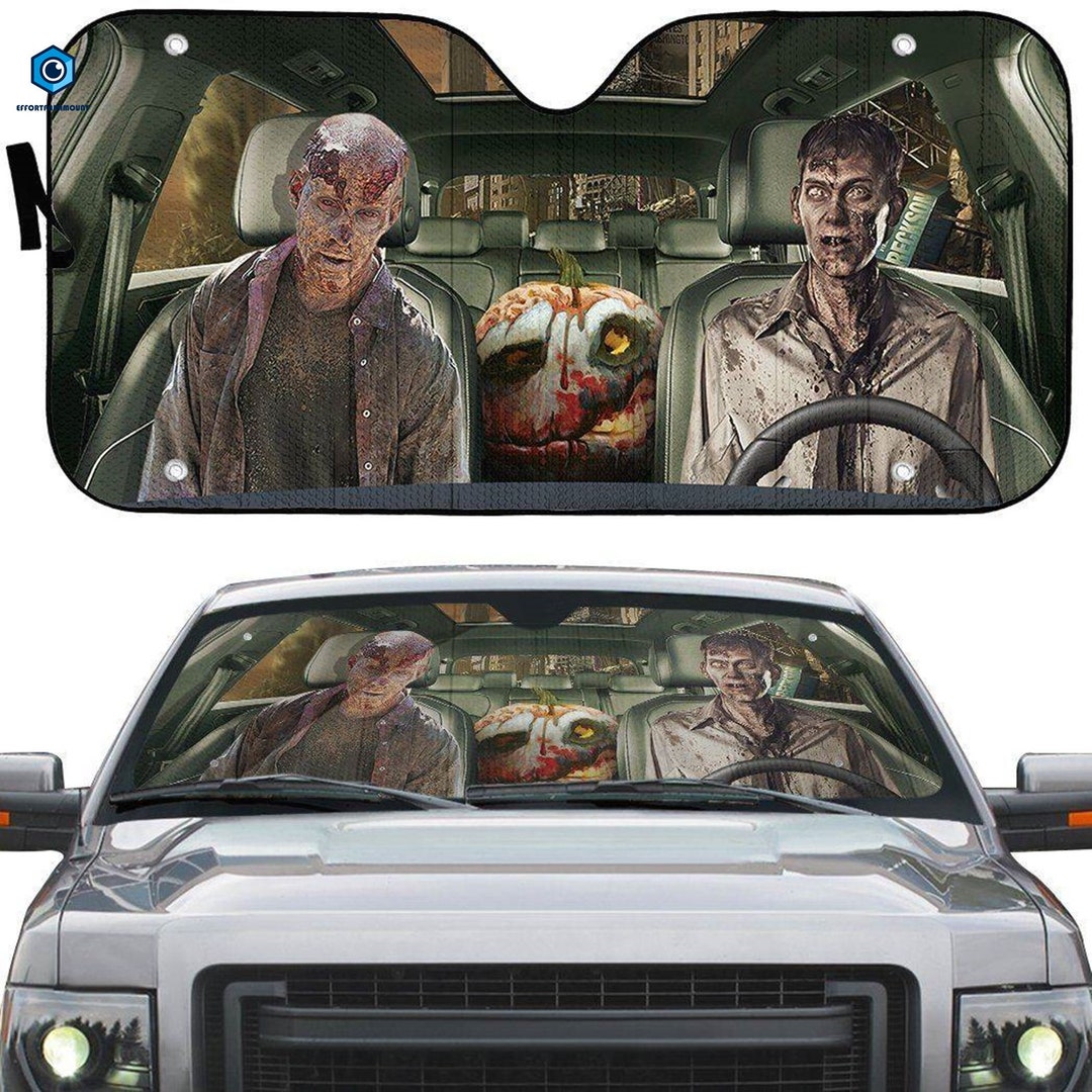 Zombie Car Sun Shade, Horror Halloween Car Sun Shade, Horror Zombie Car ...