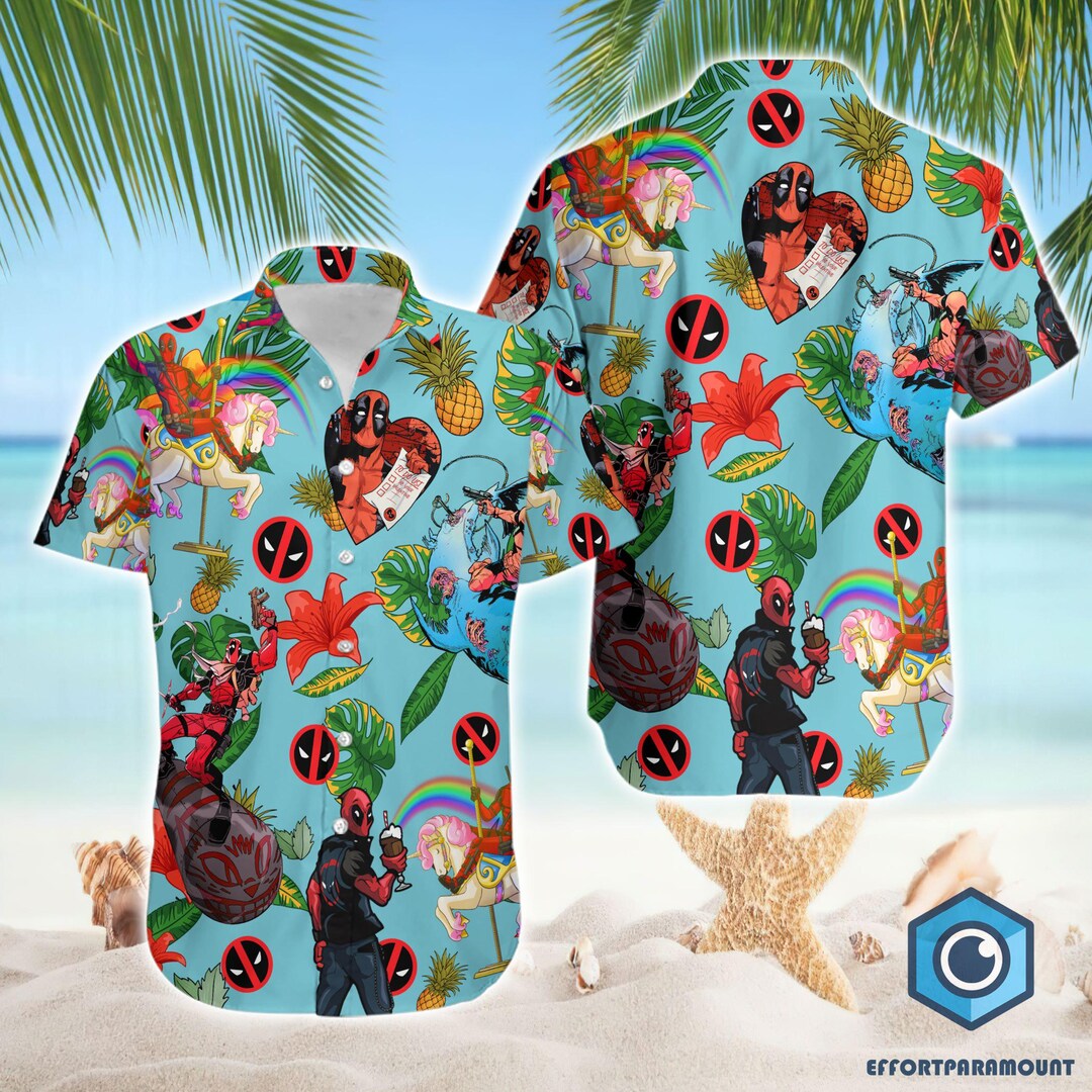 Deadpool Hawaii Shirt, Deadpool Hawaiian Shirt, Deadpool Halloween ...