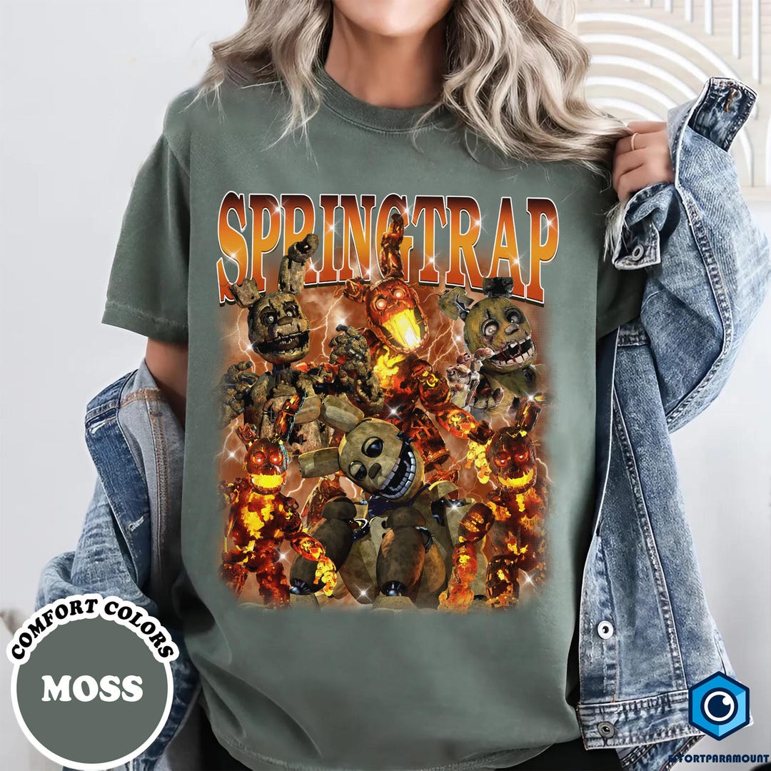 Springtrap Five Nights at Freddy's Shirt, FNAF Springtrap Shirt, Horror ...