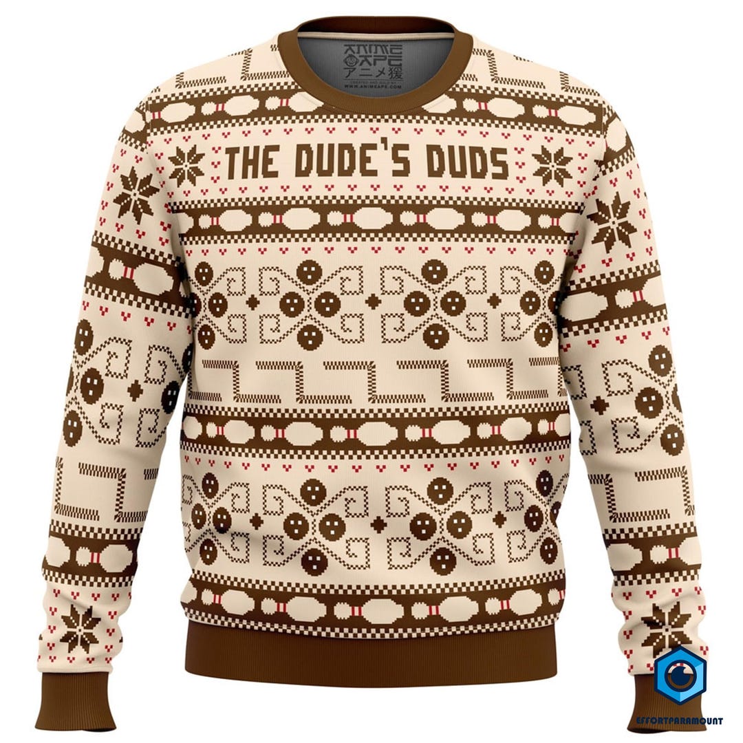 The Dude’s the Big Lebowski Ugly Xmas Sweater, the Big Lebowski ...