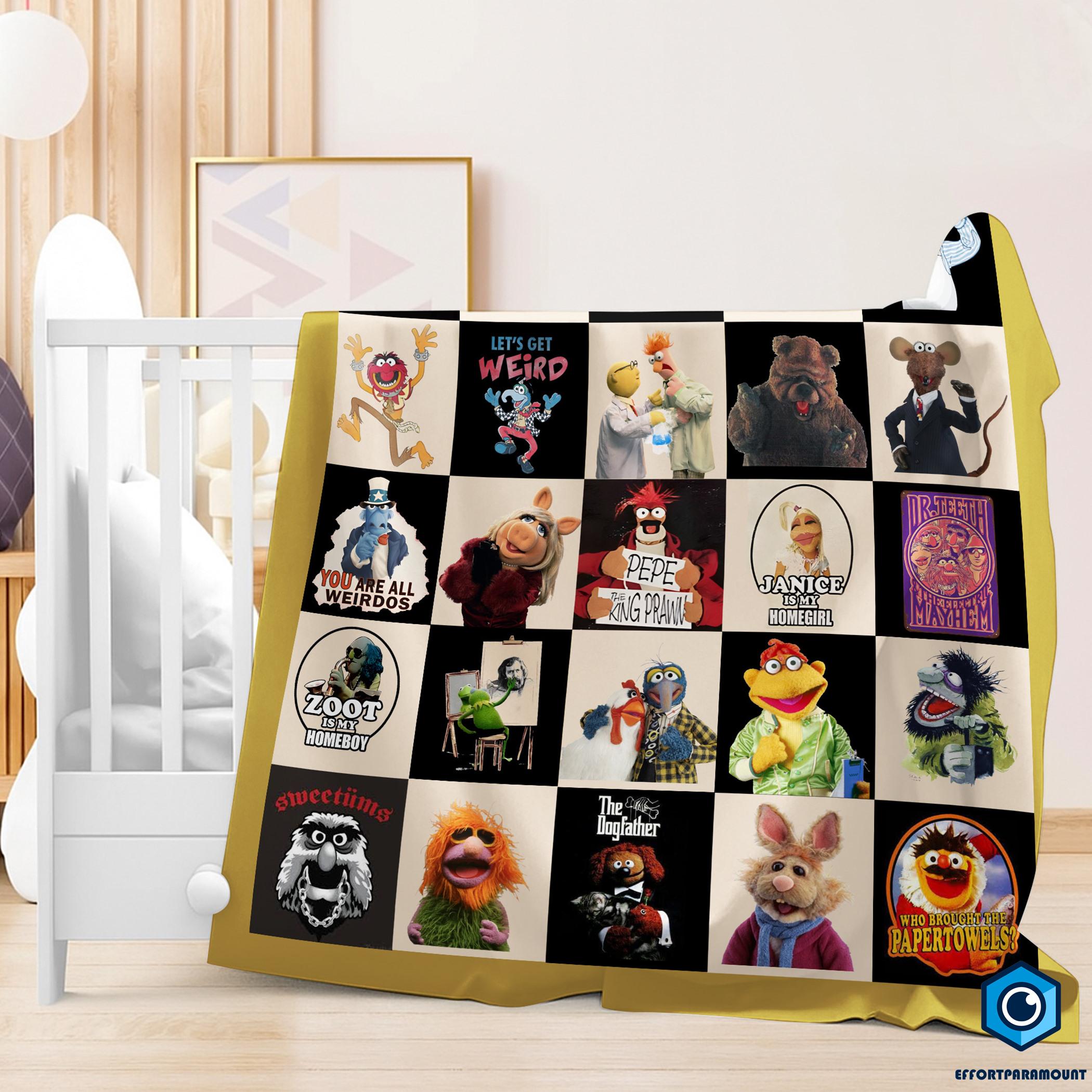 Muppets Movie Fleece Blanket, Muppet Show Characters Fleece Blanket ...
