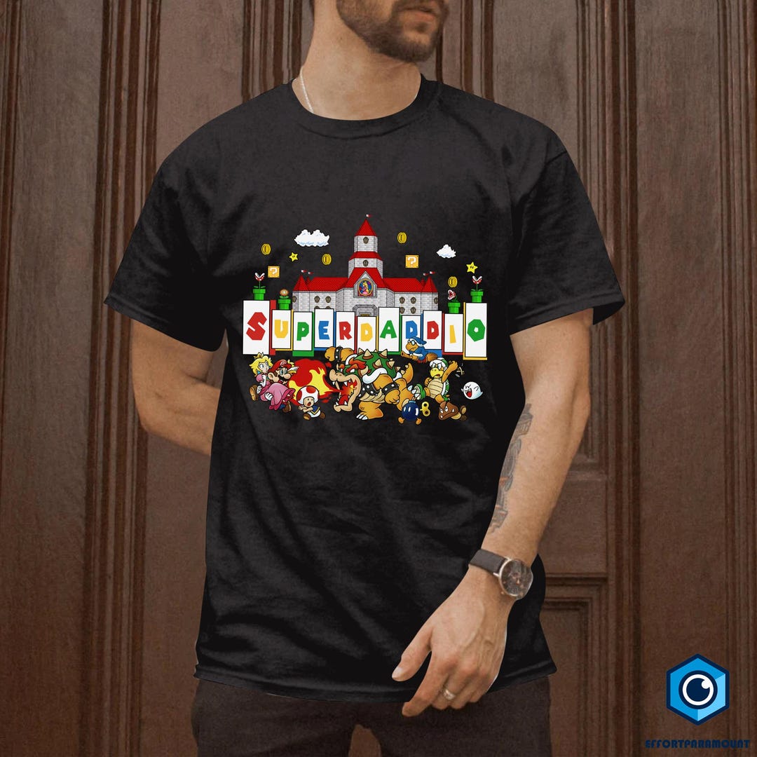 Super Daddio Mario Fathers Day Shirt, Gamer Dad Shirt, Super Daddio ...