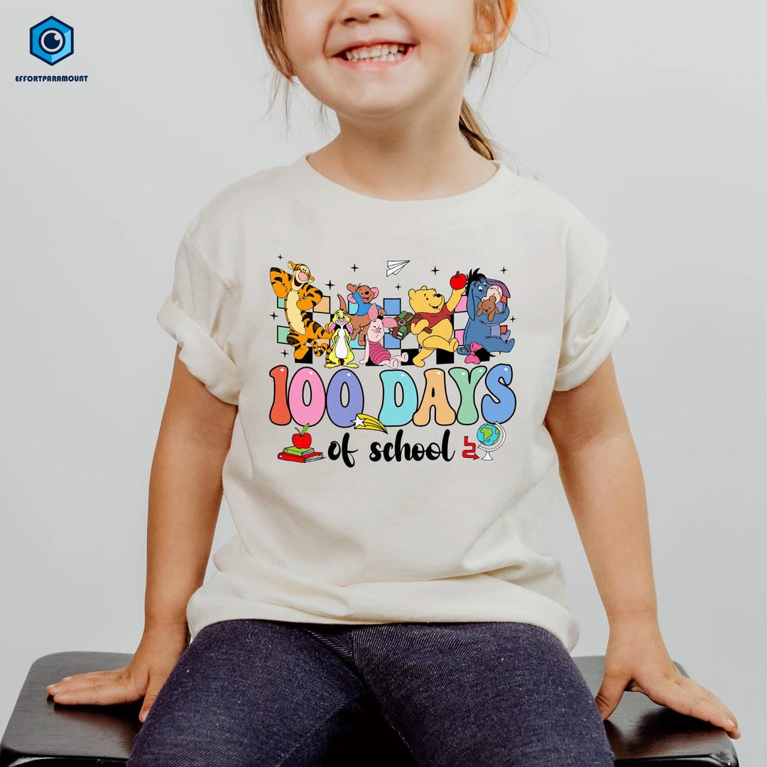Winnie the Pooh 100 Days of School Shirt Winnie the Pooh Characters ...