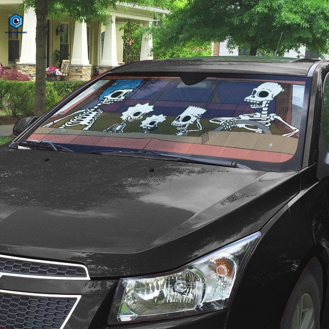 The Simpsons Skeleton Car Sunshade, the Simpsons Car Sun Shade, Homer ...