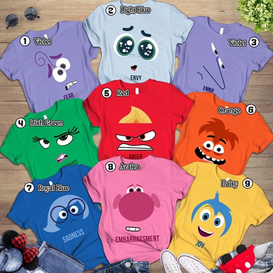 Inside Out Characters Costume, Inside Out 2 Shirt, Inside Out Group ...