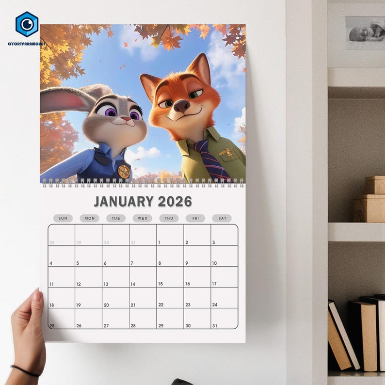 Zootopia 2 Wall Calendar 2026, Zootopia Movie Calendars, Judy Hopps and ...