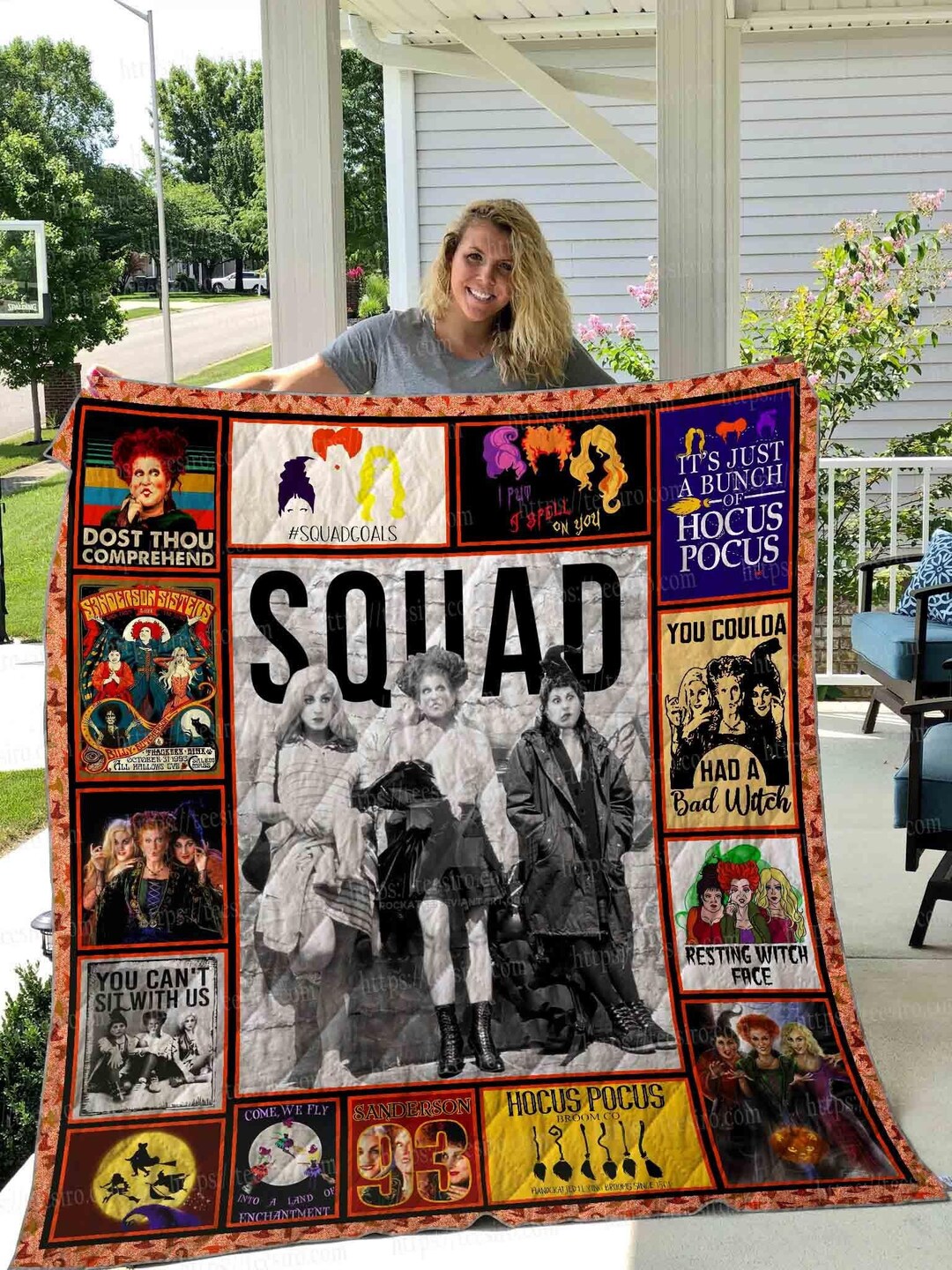 Hocus Pocus Squad Fleece Blanket, Hocus Pocus Blanket, Halloween ...