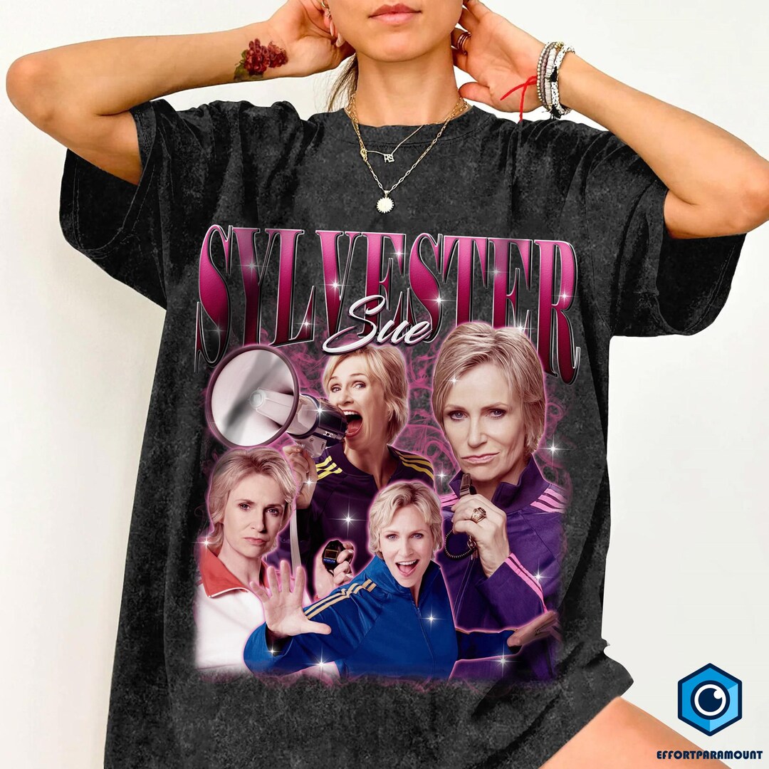 Sue Sylvester 90s Vintage Washed T-shirt, Sue Sylvester Bootleg Rap Tee ...