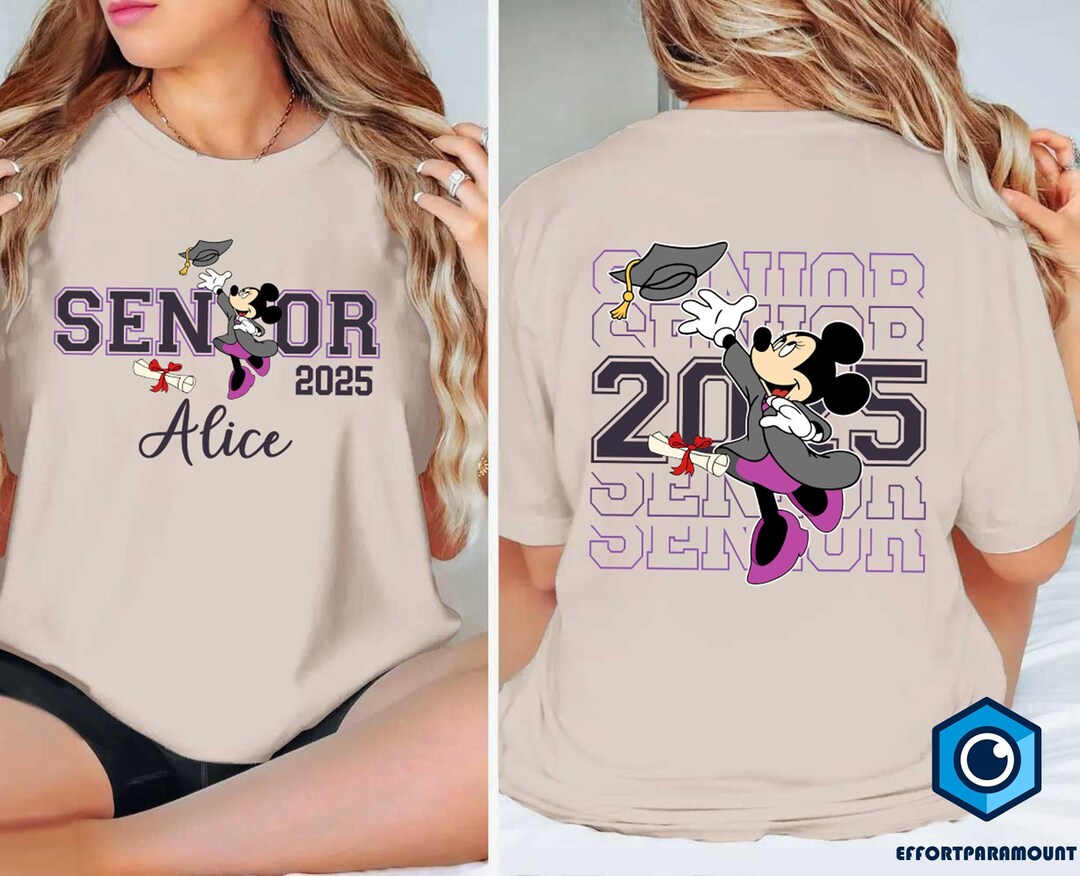 Custom Minnie Senior 2025 Graduation T-shirt, Minnie Graduation Shirt ...