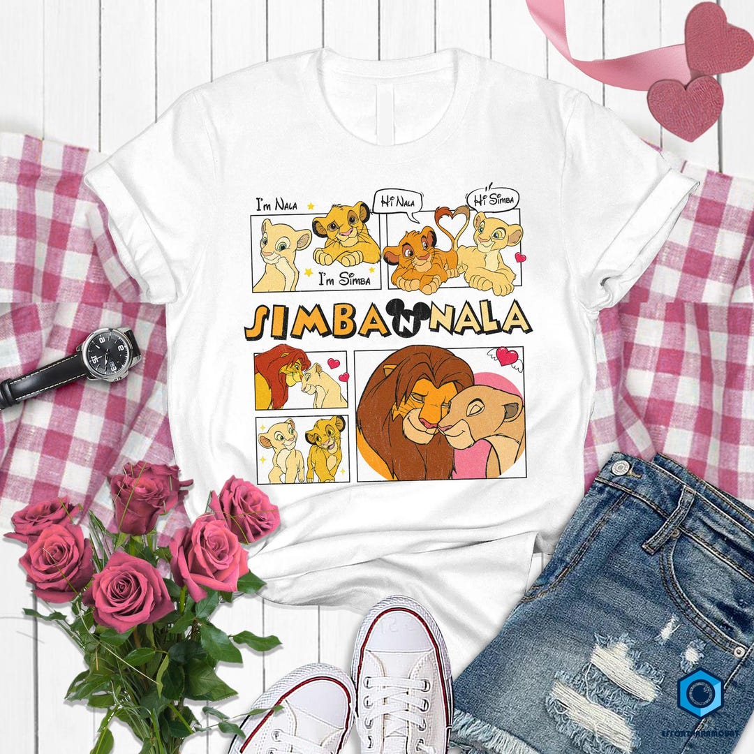 Simba and Nala Valentines Day Shirt, Lion King Couple Shirts ...