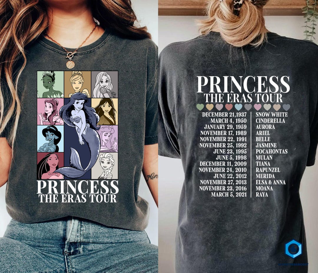 Princess the Eras Tour Shirt, Disneyland Princess Shirt, Ariel Princess ...