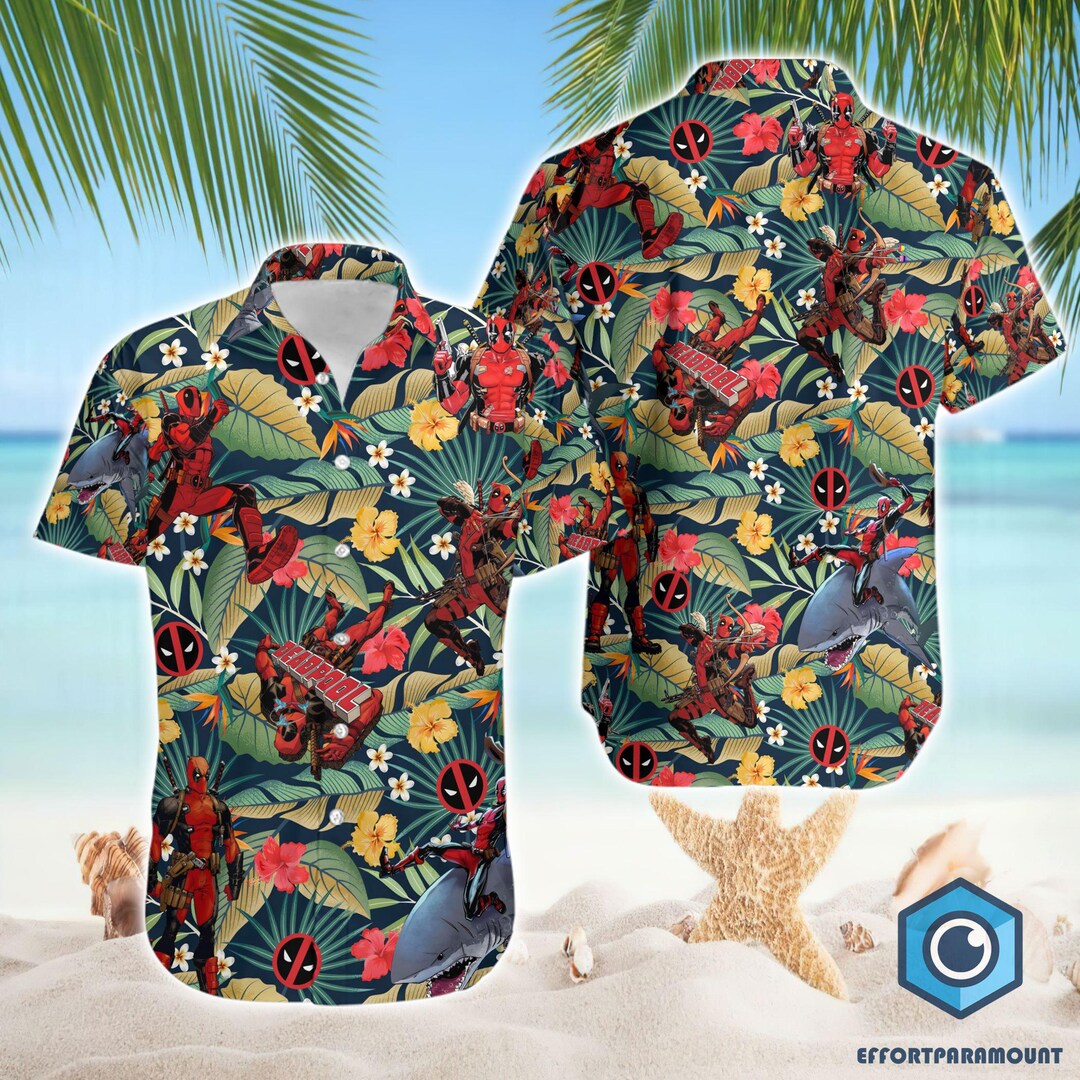 Deadpool Hawaii Shirt, Deadpool Hawaiian Shirt, Deadpool Halloween ...