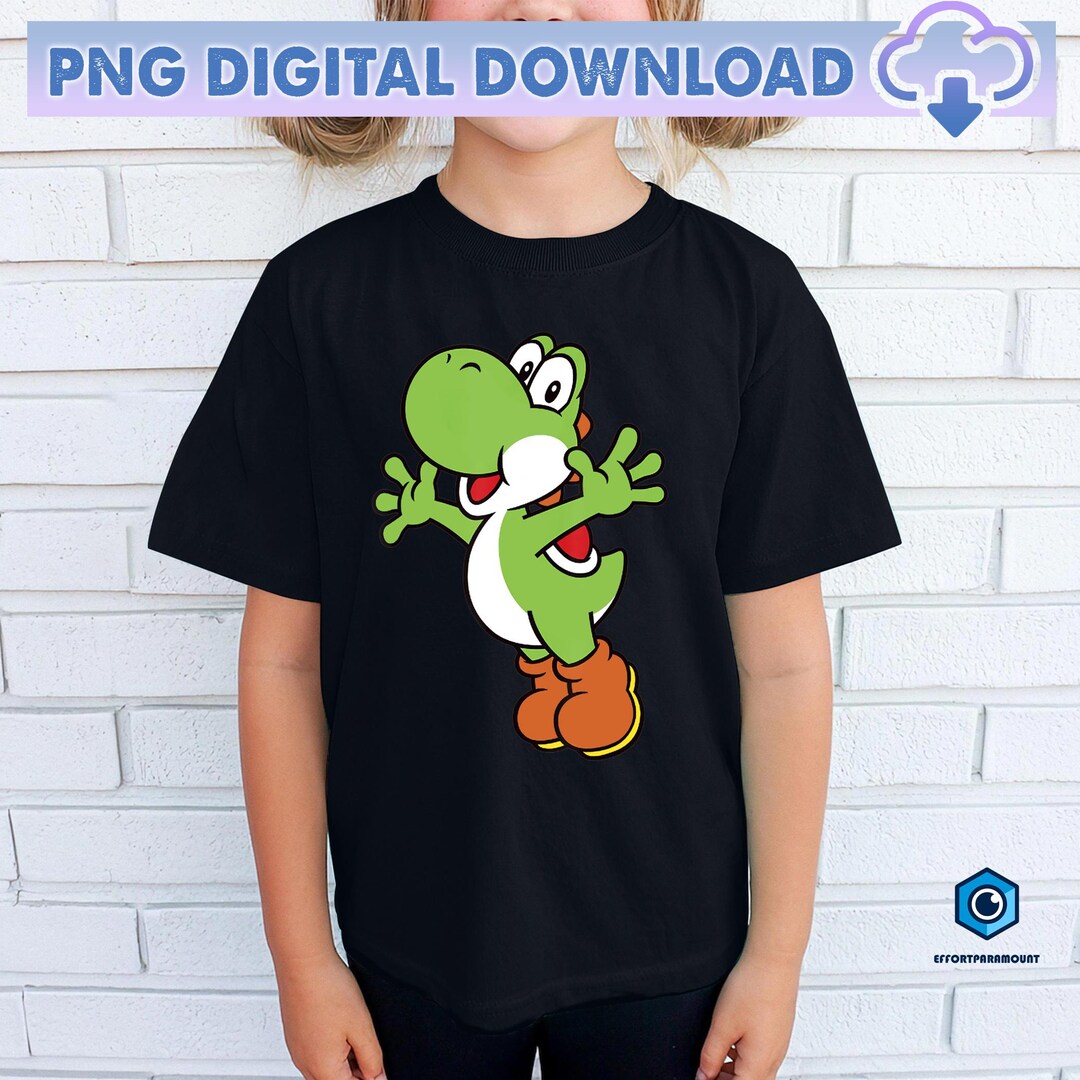 Super Mario Yoshi Classic Jump Portrait PNG, Mario Yoshi Dragon Digital ...