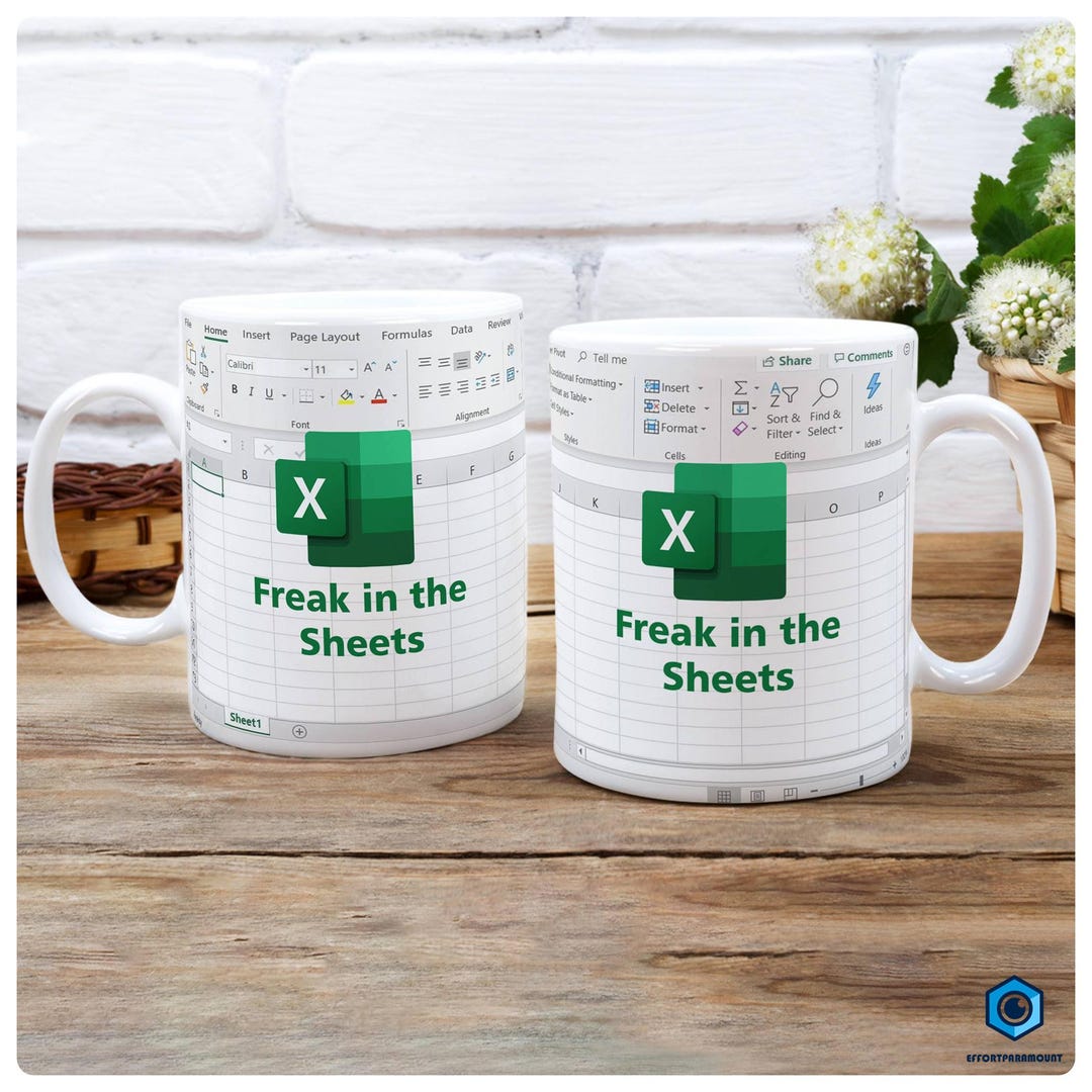 Funny Freak in the Sheets Excel Mug Gift Idea for Coworkers, Accounting ...