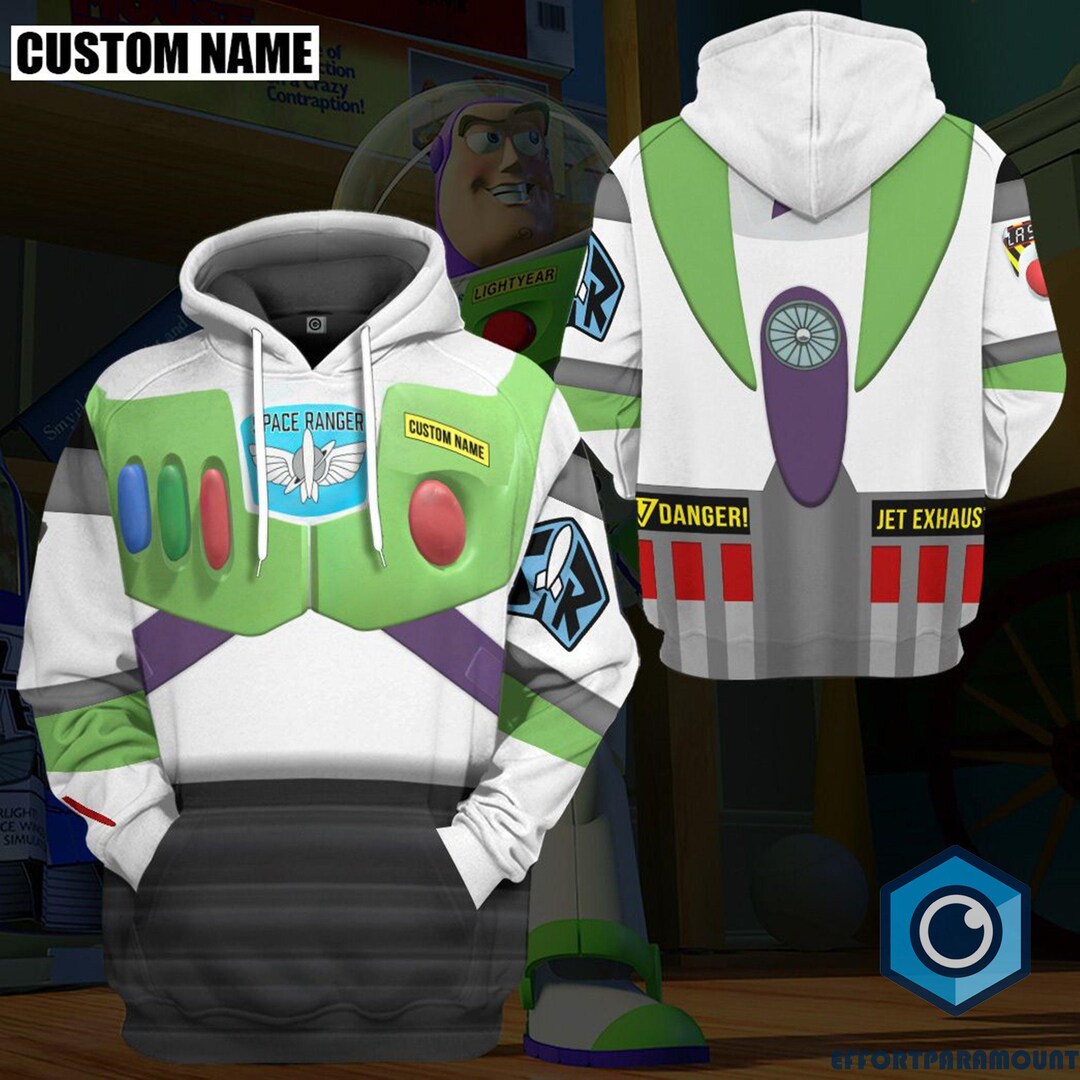 Personalized Toy Story Buzz Lightyear Full Over Print Hoodie, Space ...