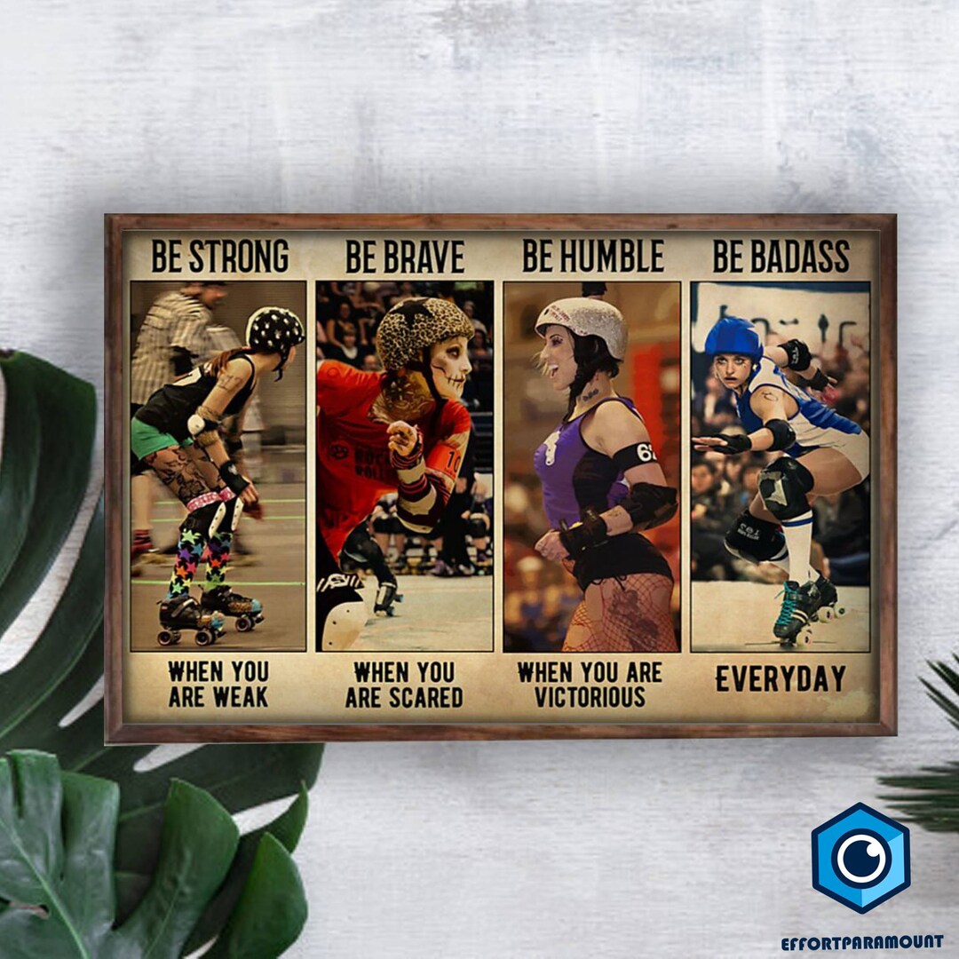Roller Derby Poster Skaters Roller Skating Roller Derby Girl Poster ...