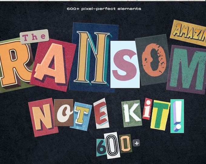 Ransom Note Letters Multicolor Deco Sticker Sheets - Etsy