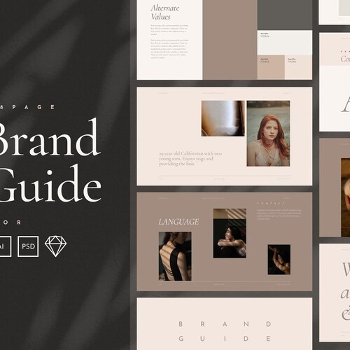 Brand Guidelines Template Brand Style Guide Brand Board - Etsy