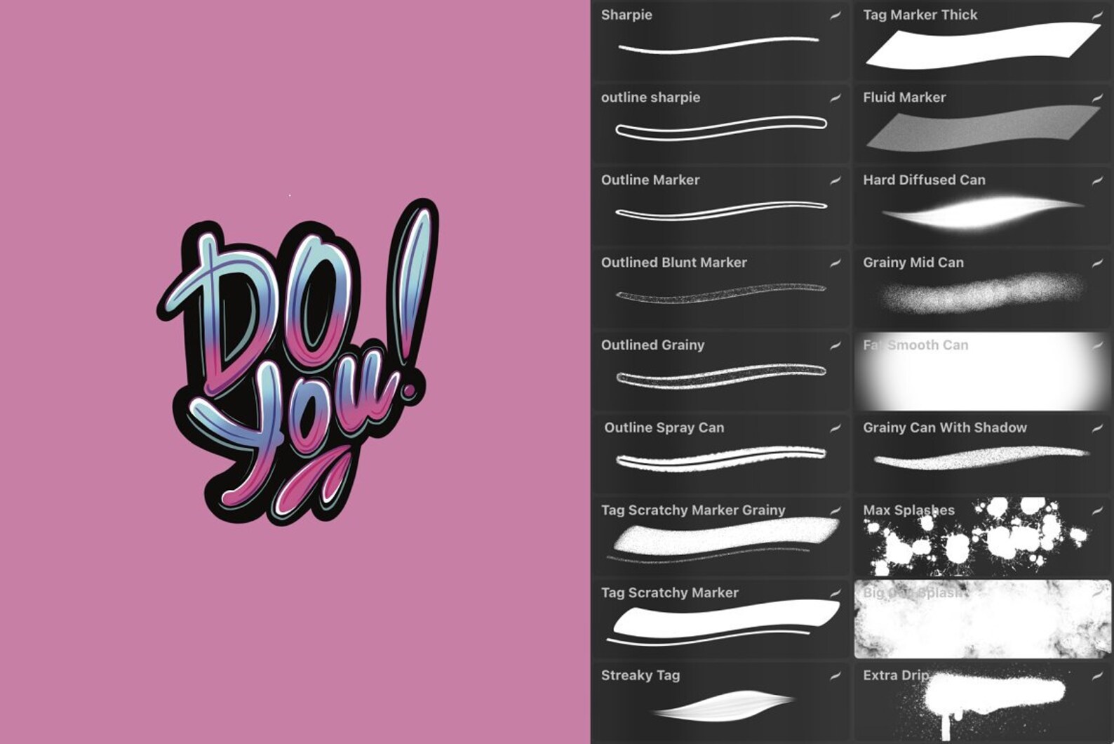 Procreate Graffiti Brush Kit - Etsy