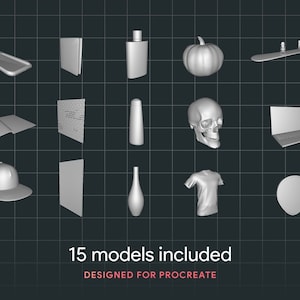 3D Models for Procreate Bundle - Etsy