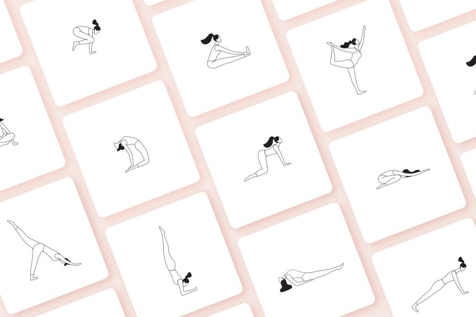 Yoga Icons: Pose Icon Illustrations - Etsy