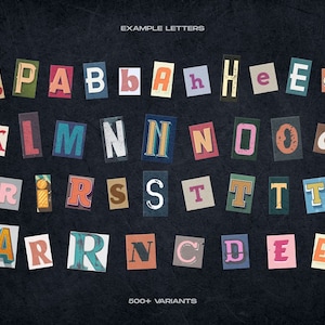 Ransom Note Kit Cut Out Letters - Etsy