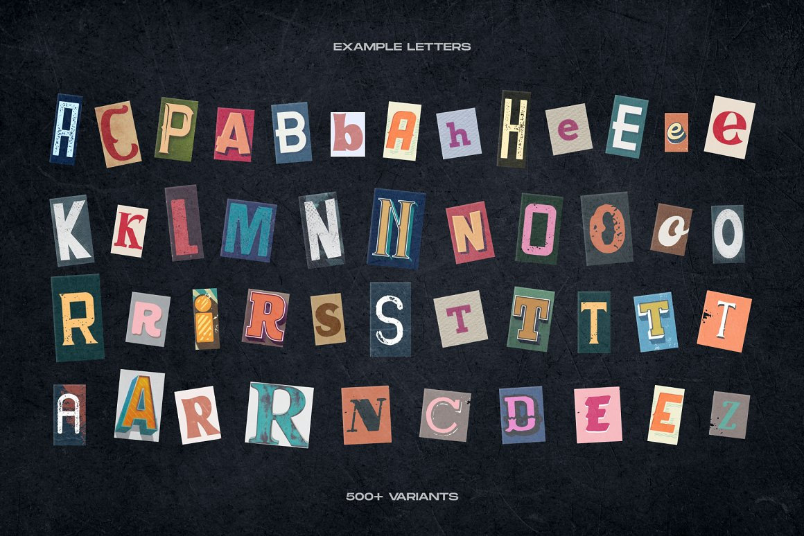 Ransom Note Kit Cut Out Letters - Etsy