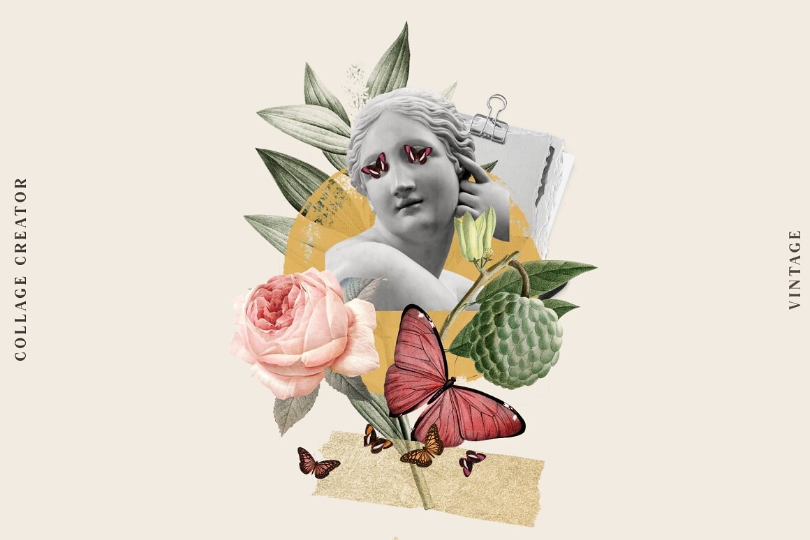 Vintage Collage Illustration Kit - Etsy