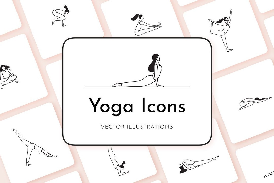 Yoga Icons: Pose Icon Illustrations - Etsy